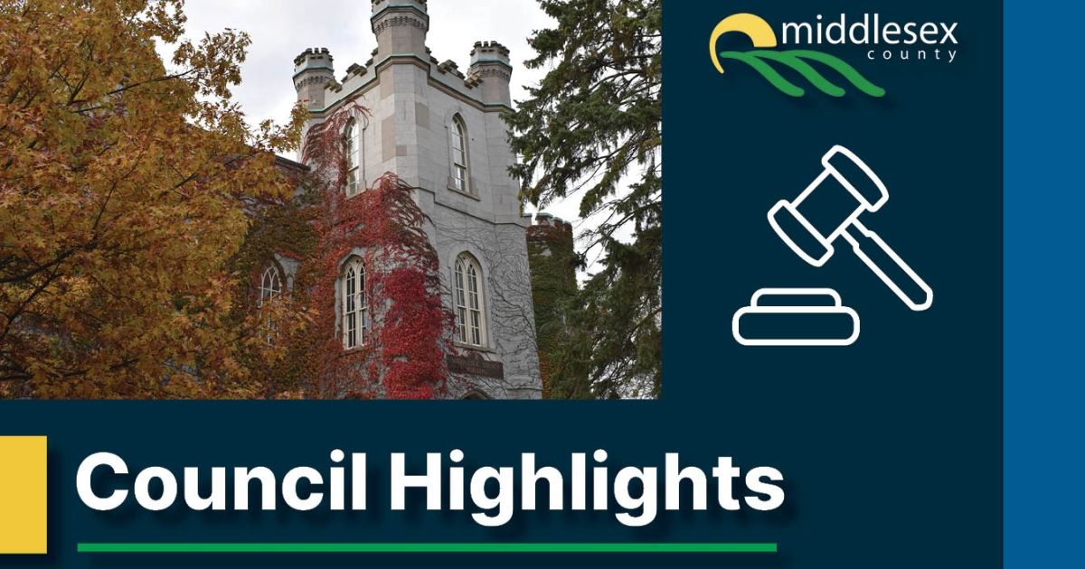 Middlesex County Council Meeting Highlights – November 26, 2024 | Middlesex County